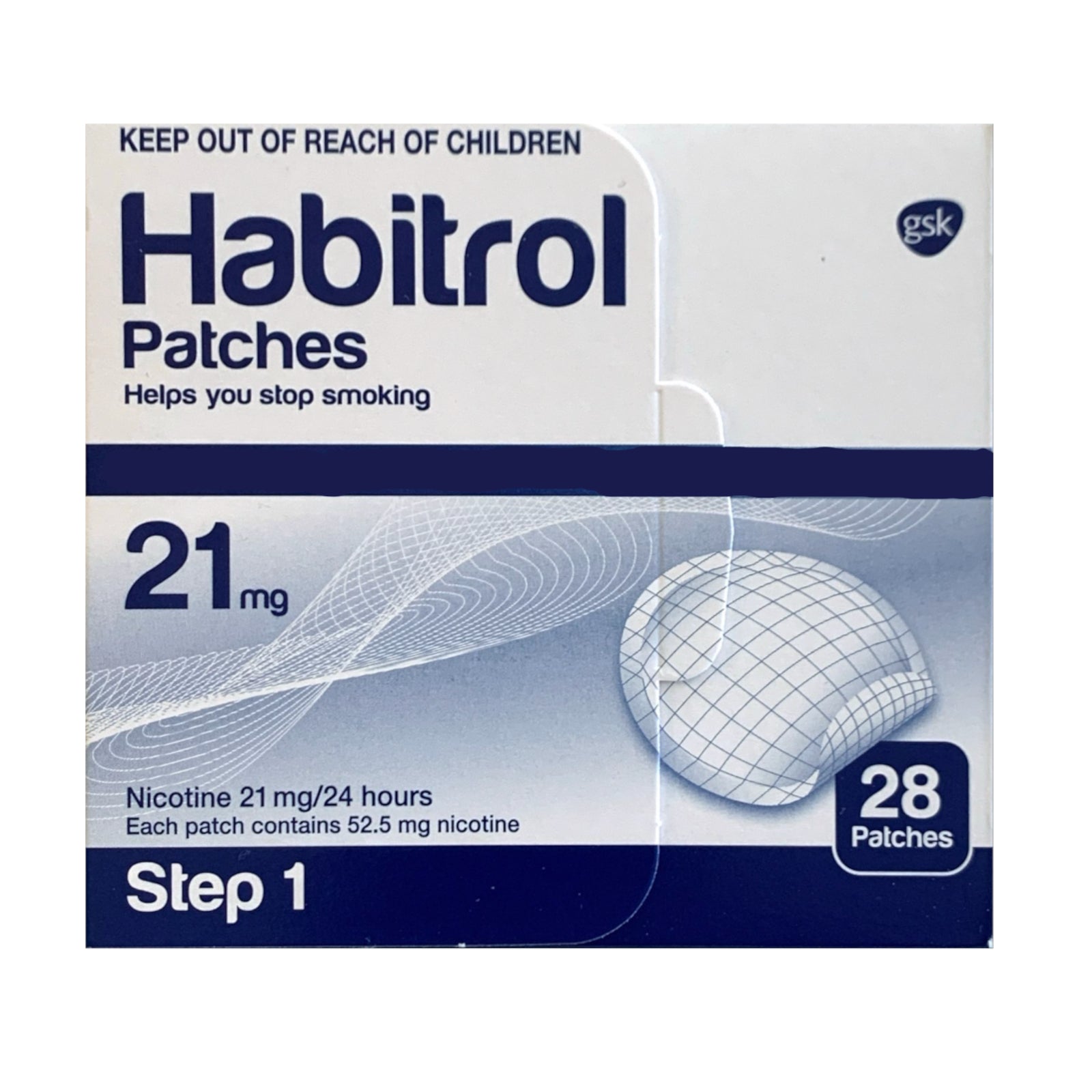 Habitrol Patch Opaque Step 1 (21mg) 28 patches per box – NRTshop