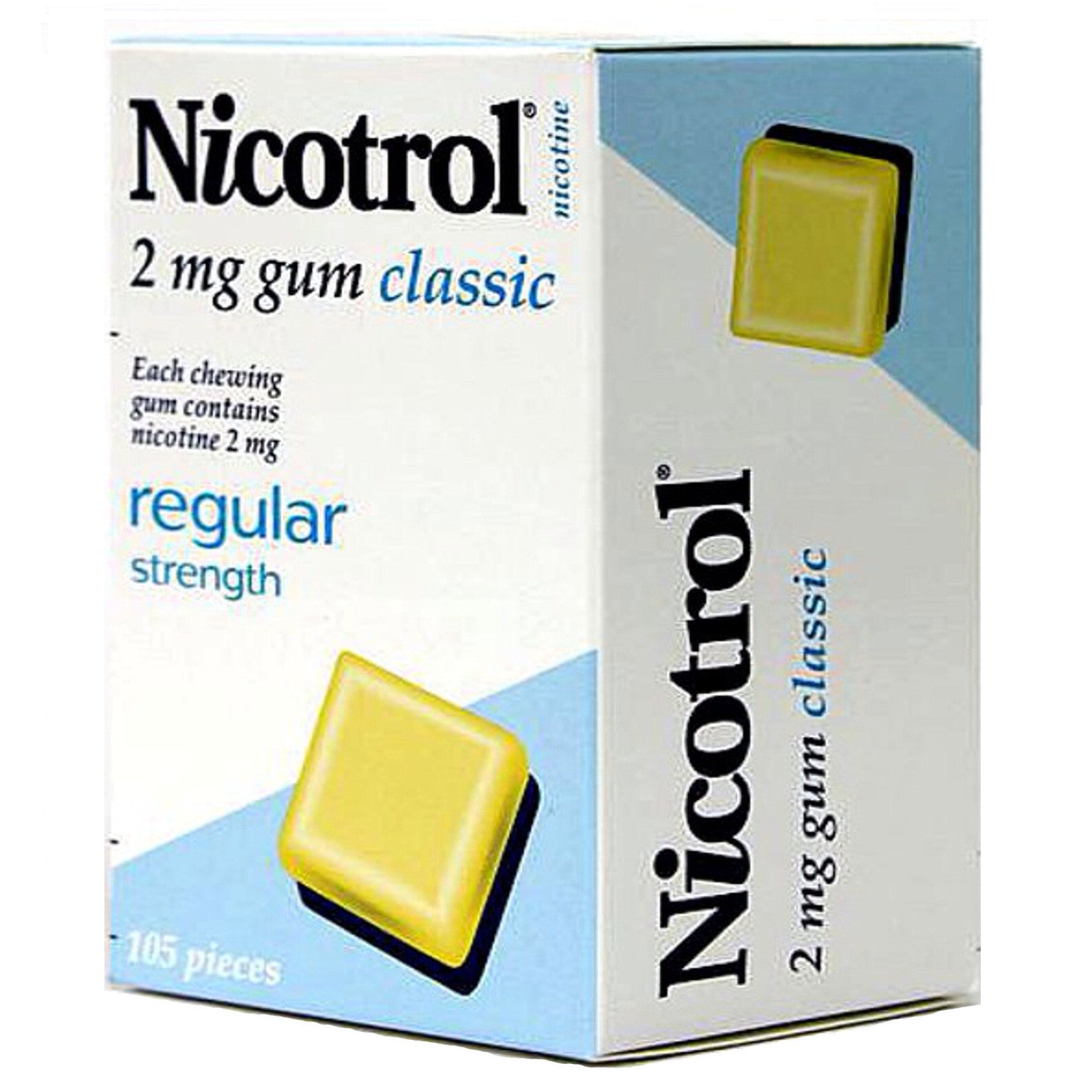 Nicotrol Gum Uncoated 2mg Classic 105 piece box – NRTshop